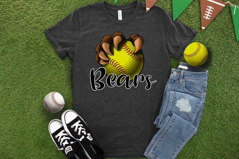Bears Softball Team Spirit PNG, Sublimation Design (digital Download ...
