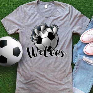 Wolves Soccer Athletic Teams Png Design Go Wolves Soccer Football Grey ...