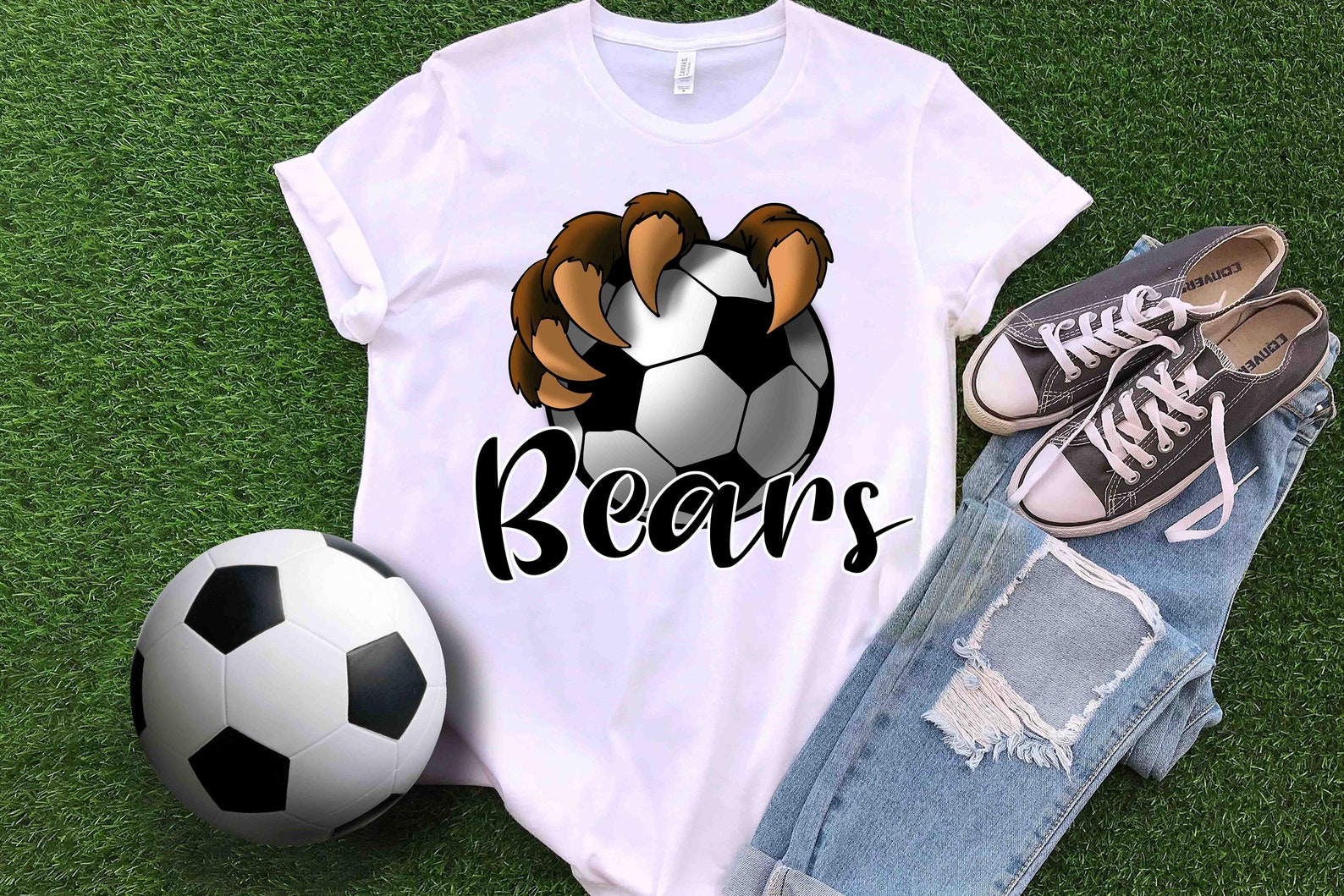 Bears Soccer Athletic Teams Png Design Go Bears Soccer - Etsy
