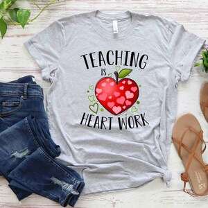 Teaching is Heart Work PNG SVG, Teacher Life Back to School First Day ...