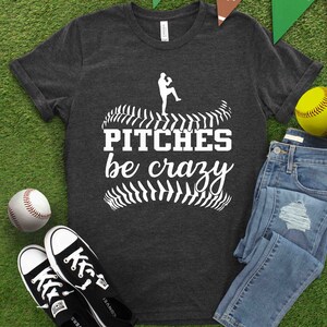 Pitches Be Crazy Baseball SVG PNG EPS Funny Baseball Softball Svg ...
