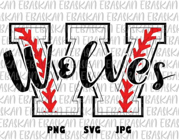 Wolves Baseball Athletic Teams PNG SVG Design Go Wolves | Etsy