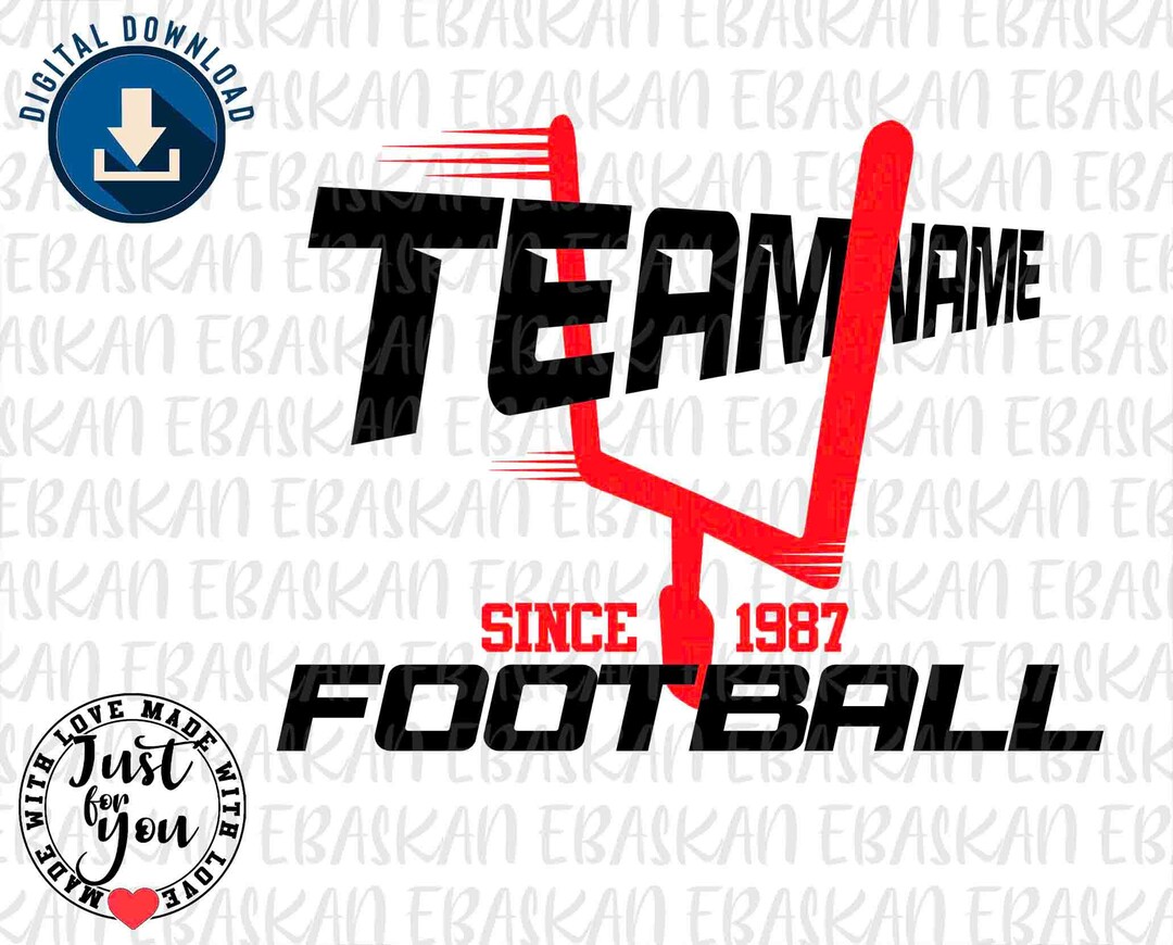 Custom Football PNG SVG Personalized Football Team Design Customized ...