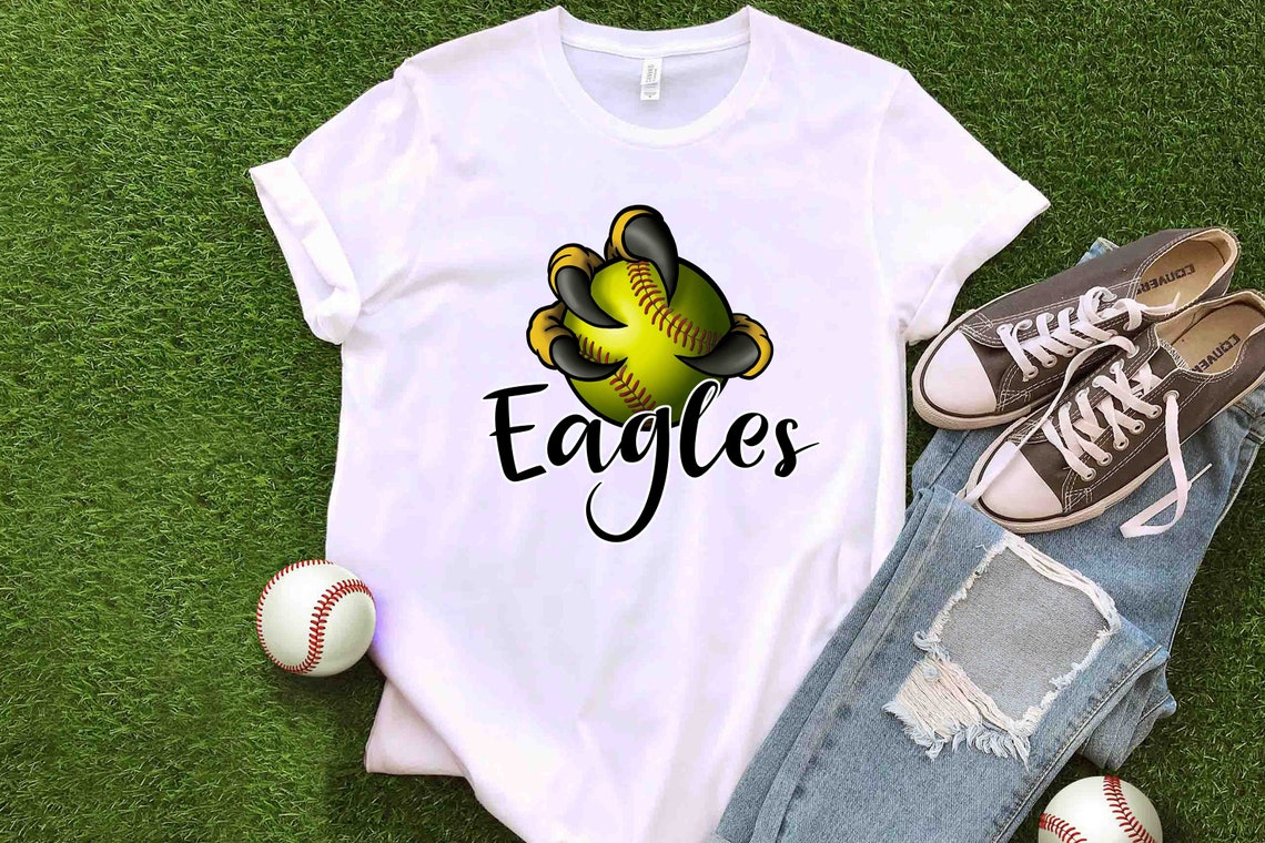 Eagles Softball Athletic Teams Png Jpg Go Eagles Basketball - Etsy