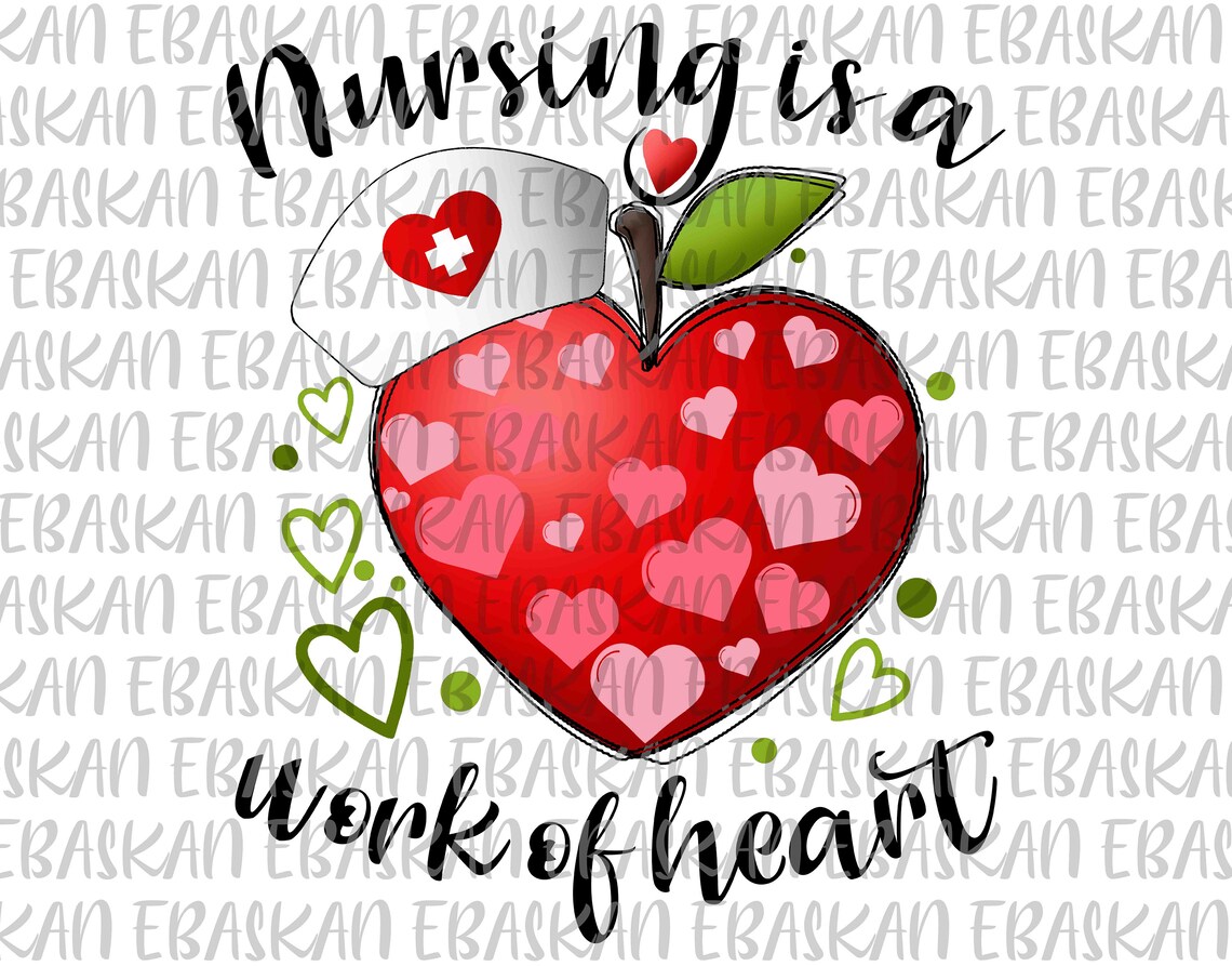 Nursing is A Work of Heart Svg Png Peds Pediatric Medical | Etsy