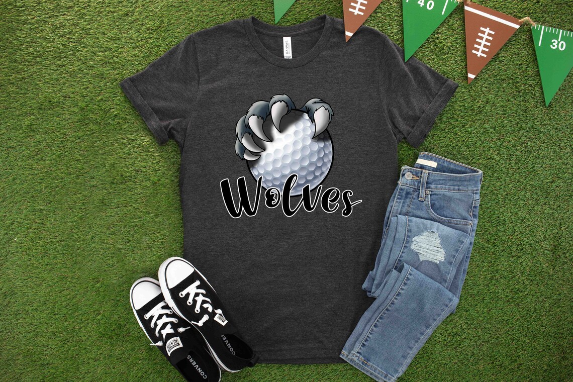 Wolves Golf Athletic Teams Png Design Go Wolves Golf Grey Wolf - Etsy