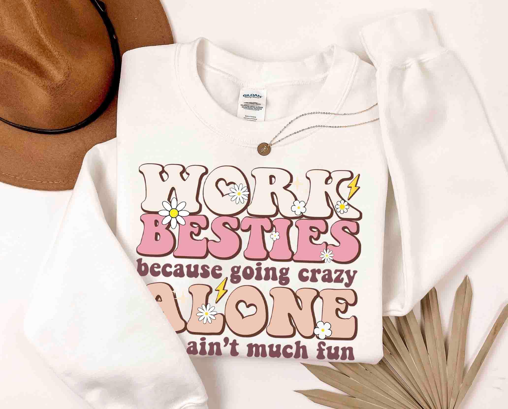 Work Besties Retro Floral PNG, Office Squad Design (digital Download ...