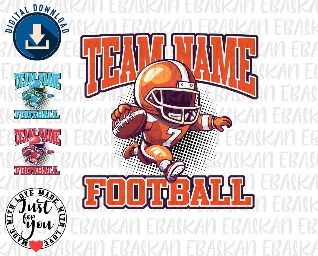 Custom Football Player PNG Personalized Football Team Design ...