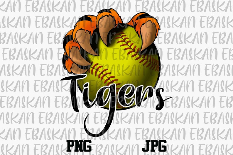 Tigers Softball Team PNG, Claw Stripes Sublimation Design (digital ...