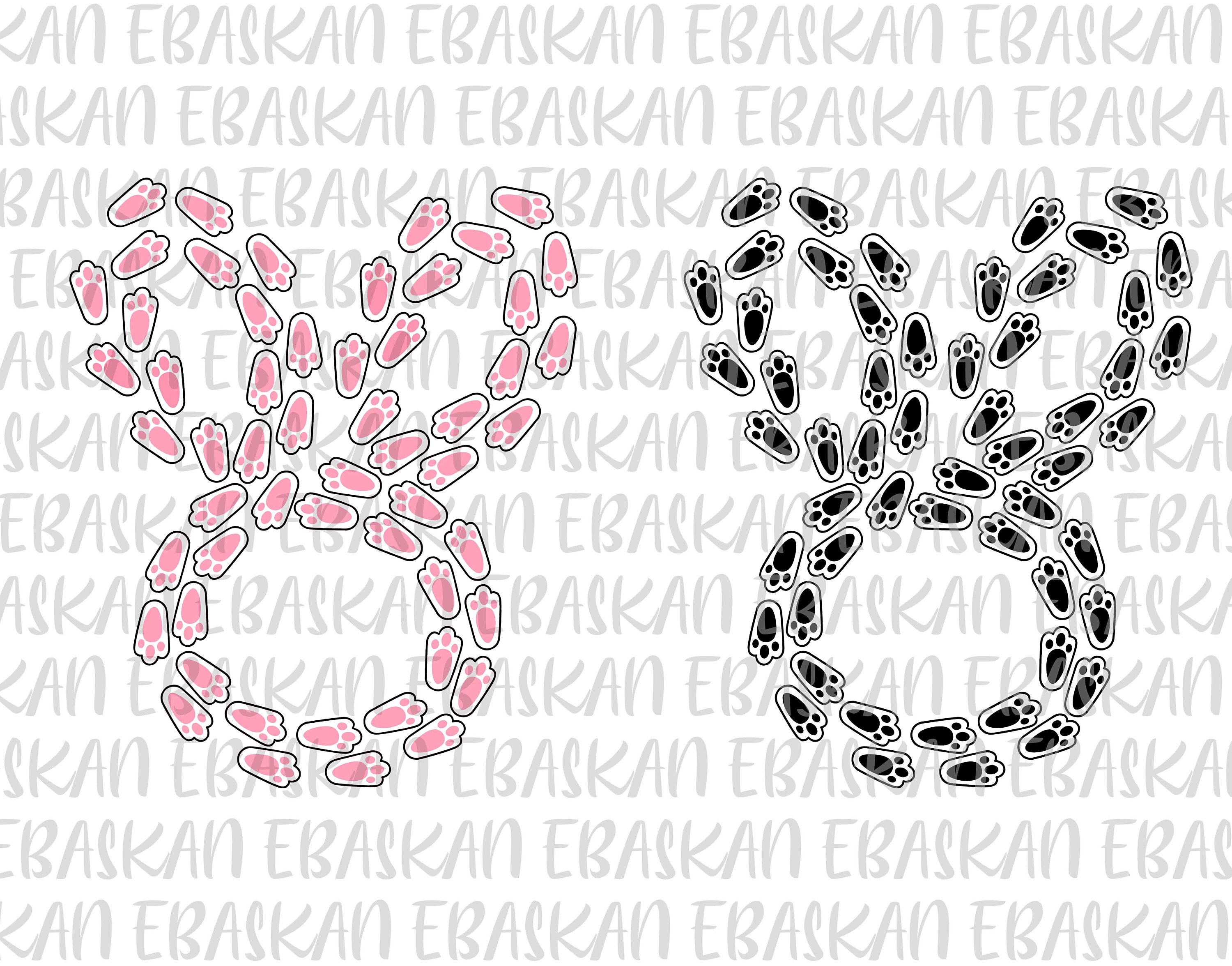 Easter Bunny Foot Print Bunny PNG SVG Easter Egg Leopard - Etsy Canada