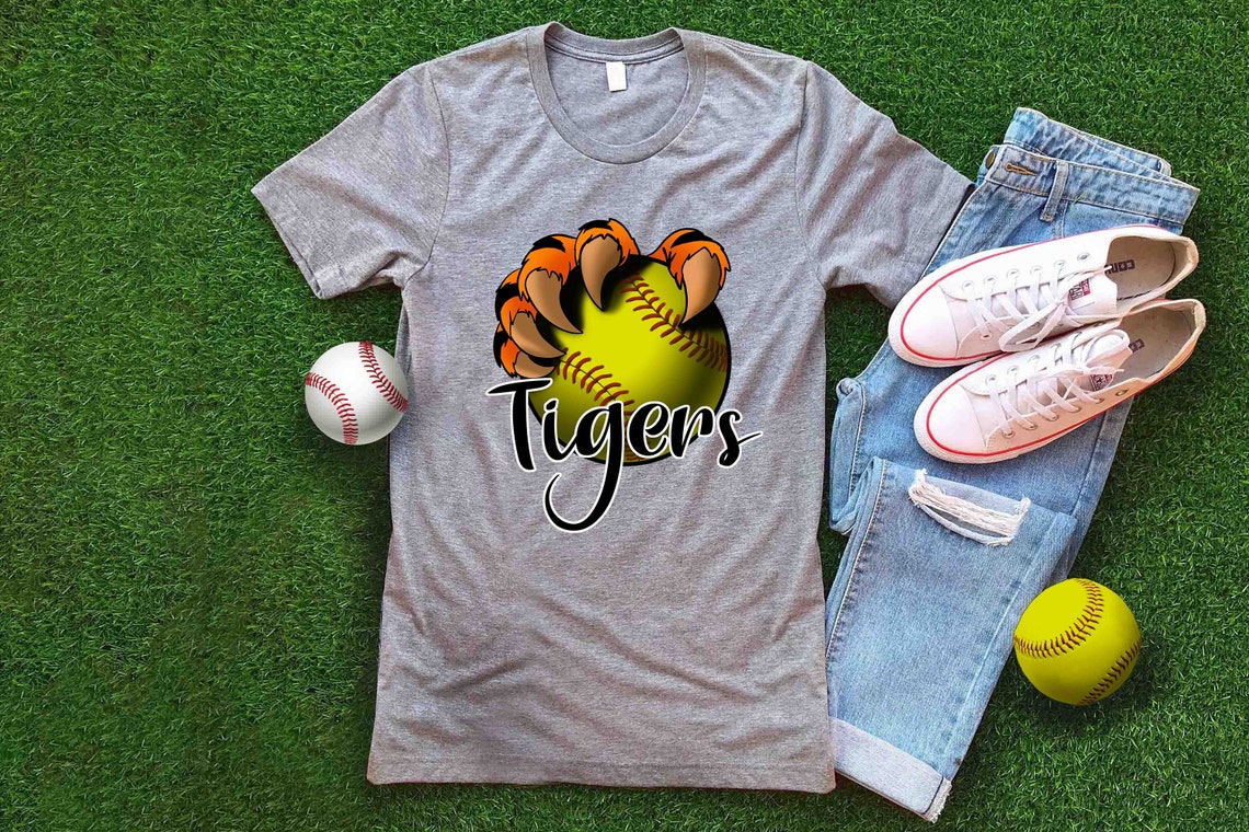Tigers Softball Team PNG, Claw Stripes Sublimation Design (digital ...