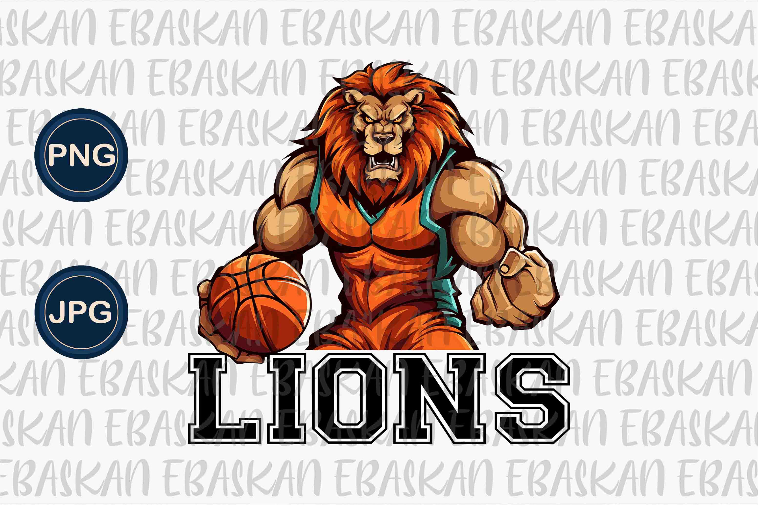 Face Of A Lion Clipart And Basketball