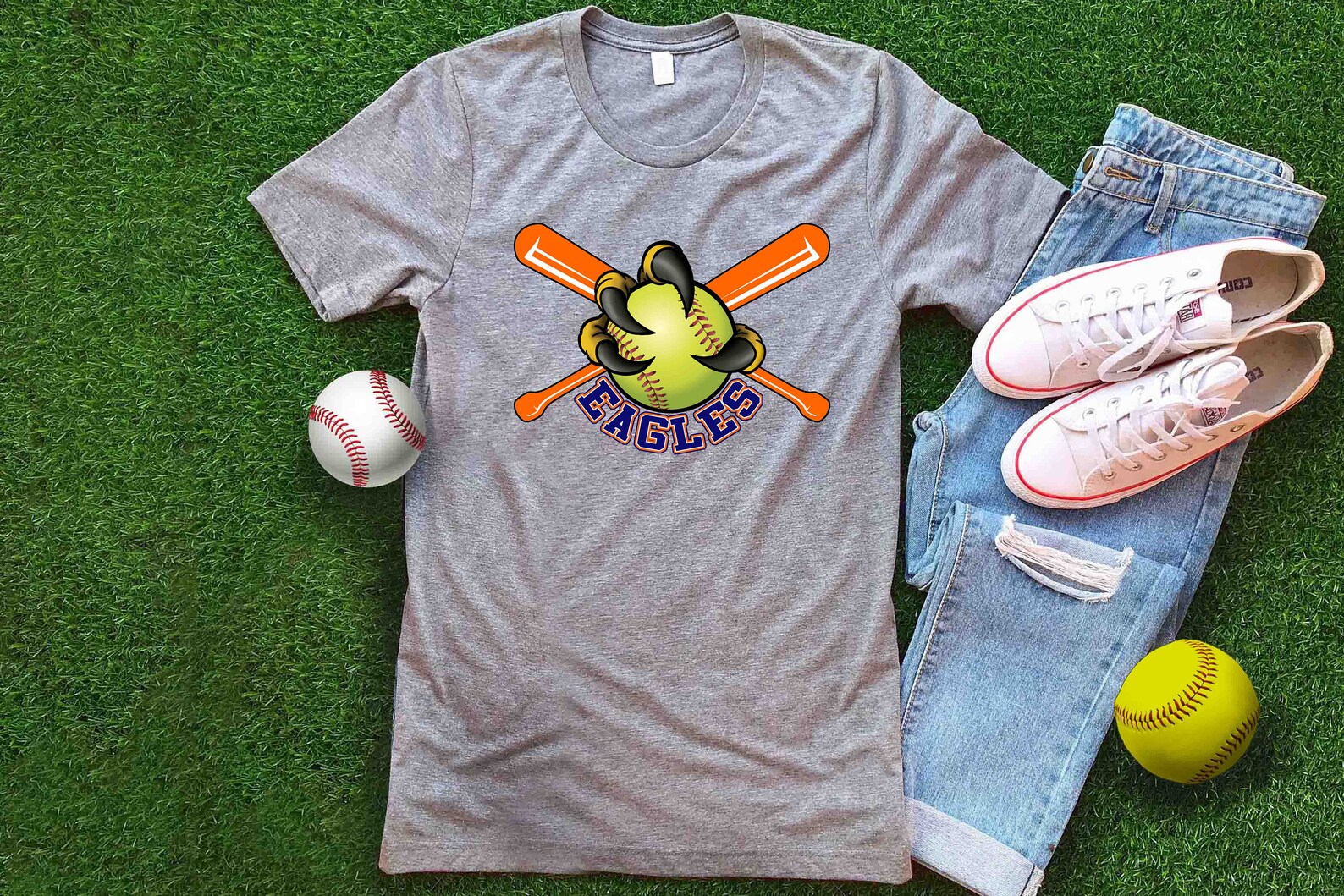 Eagles Softball Athletic Teams PNG JPG Go Eagles Softball Team - Etsy