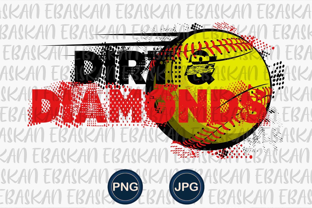 Softball Dirt and Diamonds Png Softball Game Day Design Pitcher ...