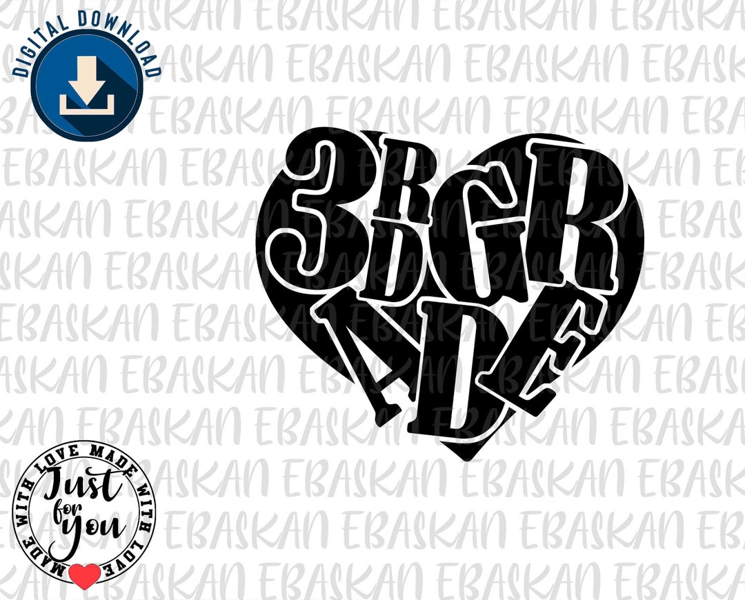 Third Grade Svg, Png, Eps, Dxf Back to School Teacher Design (digital ...
