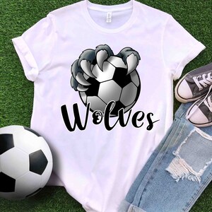 Wolves Soccer Athletic Teams Png Design Go Wolves Soccer Football Grey ...