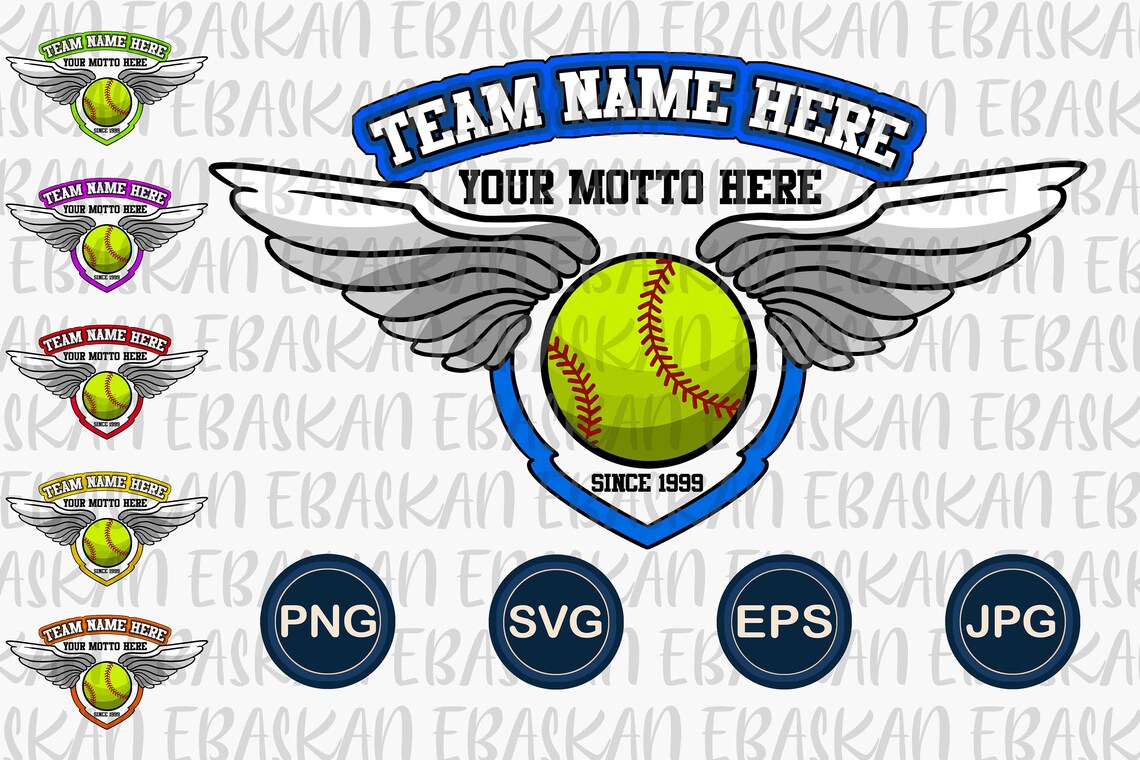 Customized Softball Athletic Teams PNG SVG EPS Softball Hawks - Etsy