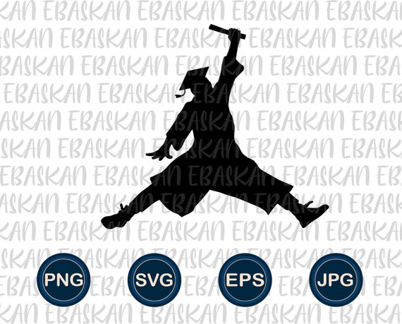 Jumping Graduate Silhouette