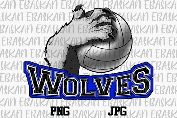 Wolves Volleyball Athletic Teams Png Design Go Wolves | Etsy