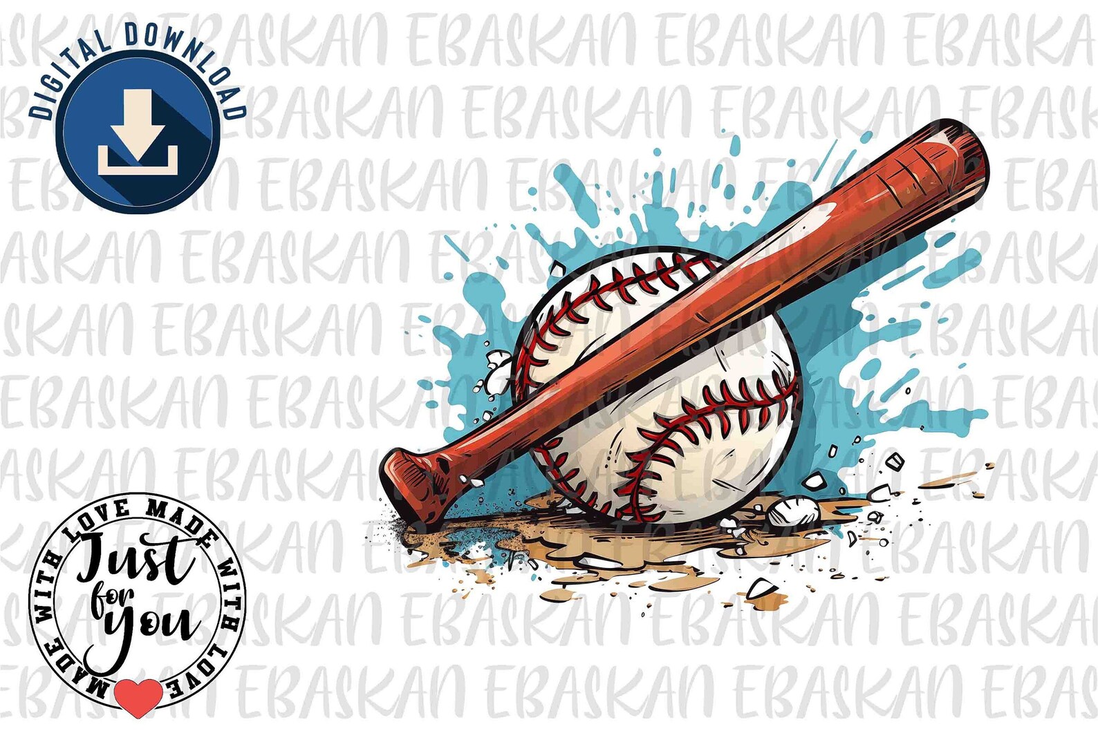 Funny Baseball Clipart PNG, Softball Design (digital Download) - Etsy
