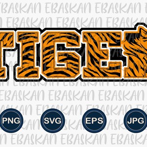 Tiger PNG SVG EPS Tiger Design Tigers Strong Design Athletic Go Tigers ...