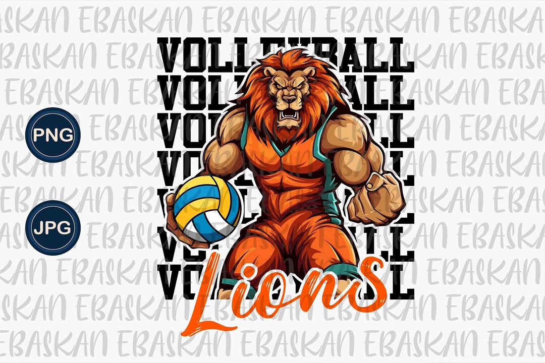 Lions Volleyball Team PNG JPG Go Lions Png Lion Paw Lions Team ...