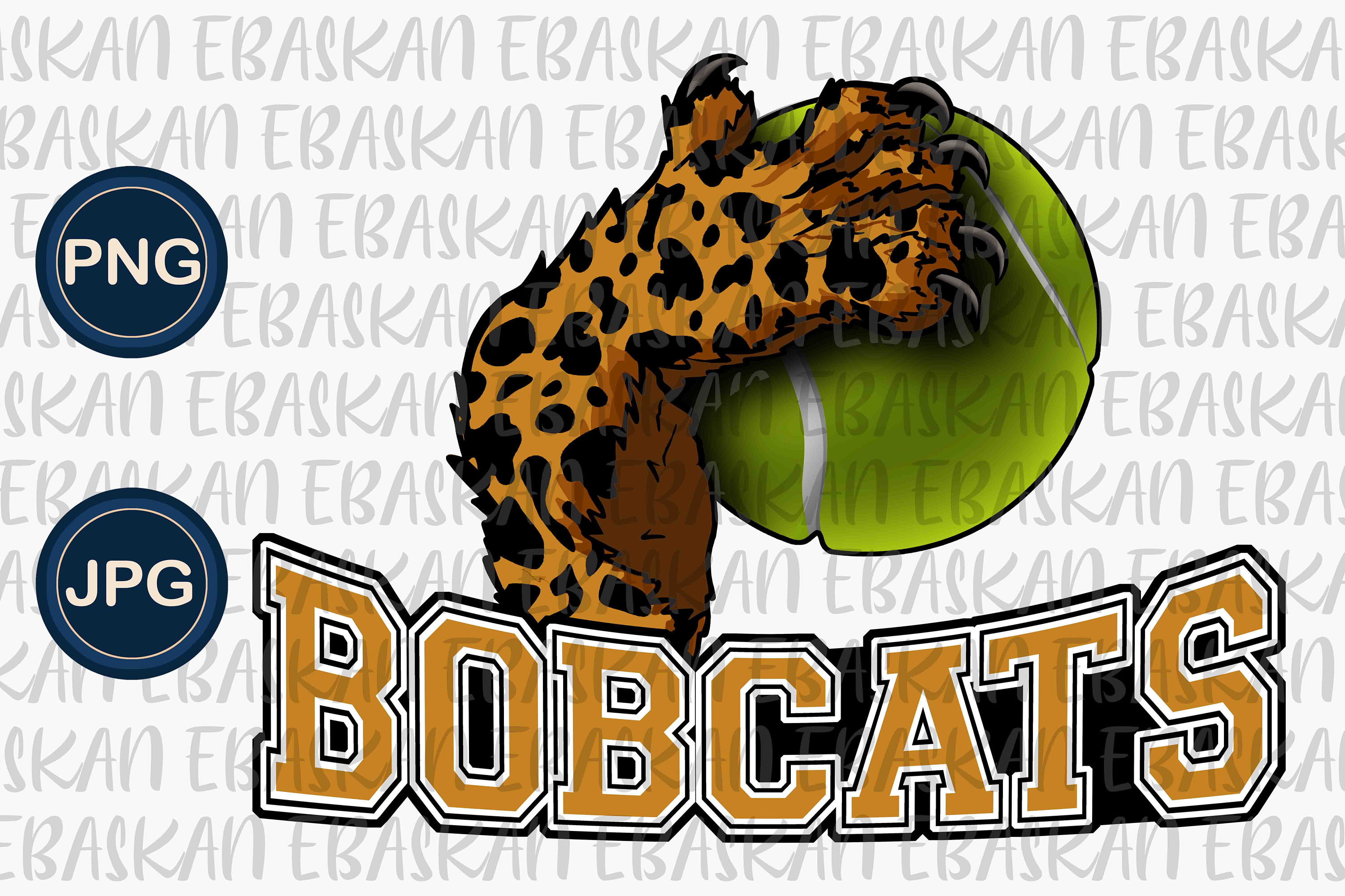 Bobcats Tennis PNG, Team Paw & Racket Design (digital Download) - Etsy