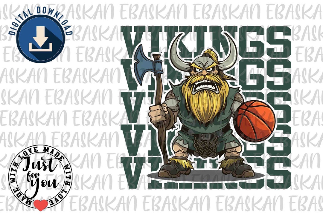 Vikings Basketball PNG, Retro Team Design (digital Download) - Etsy