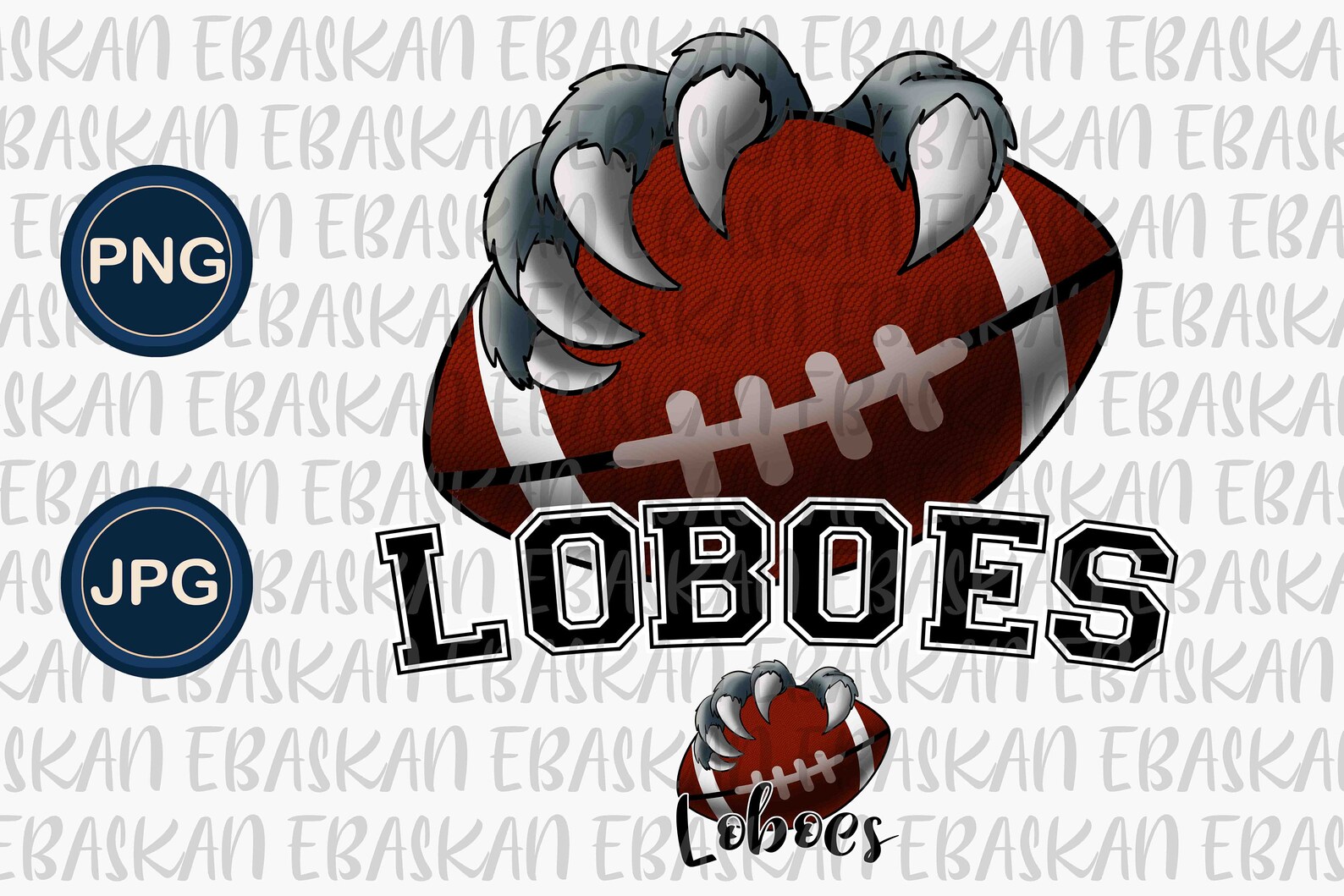Loboes Football Athletic Teams PNG JPG Go Loboes Football Loboes Paw ...