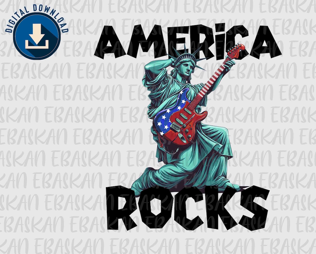 America Rocks PNG, Statue of Liberty, 4th of July (digital Download) - Etsy