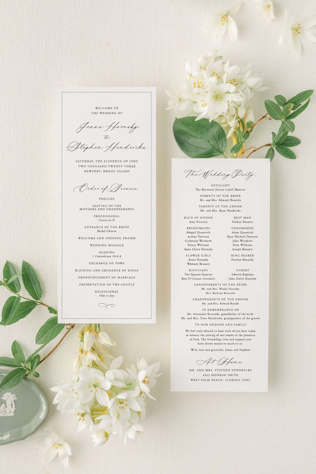 Simple Wedding Program, Printed - Etsy