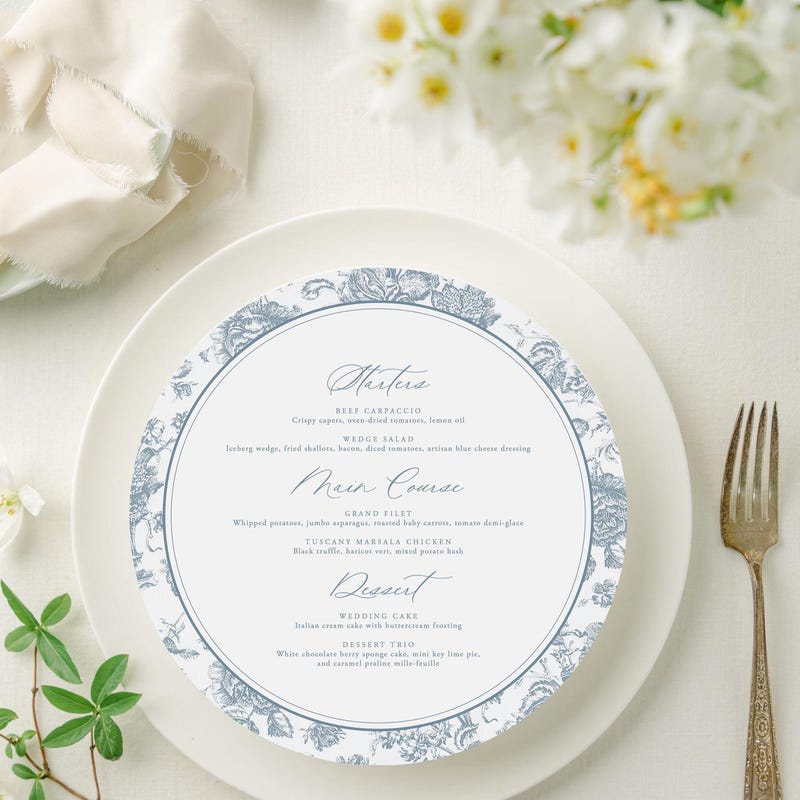 Custom Wedding Menus - Etsy
