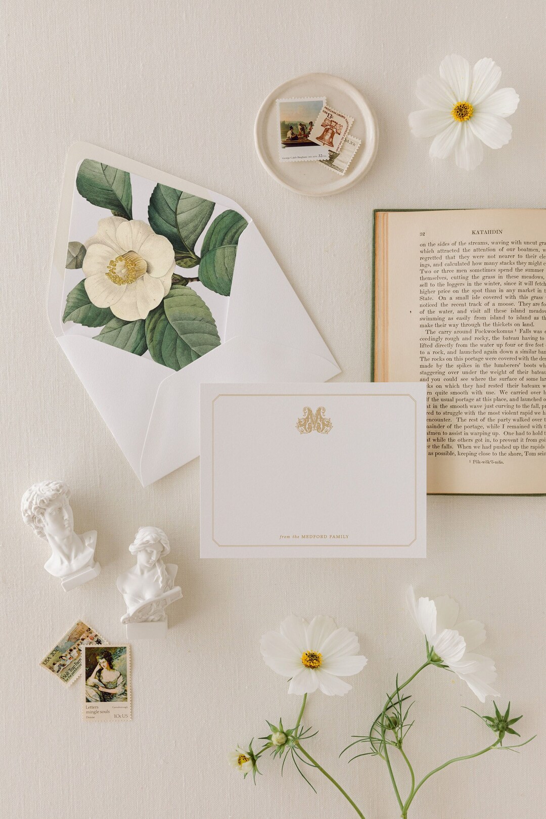 Monogrammed Stationery Set Personalized Gift for Women - Etsy