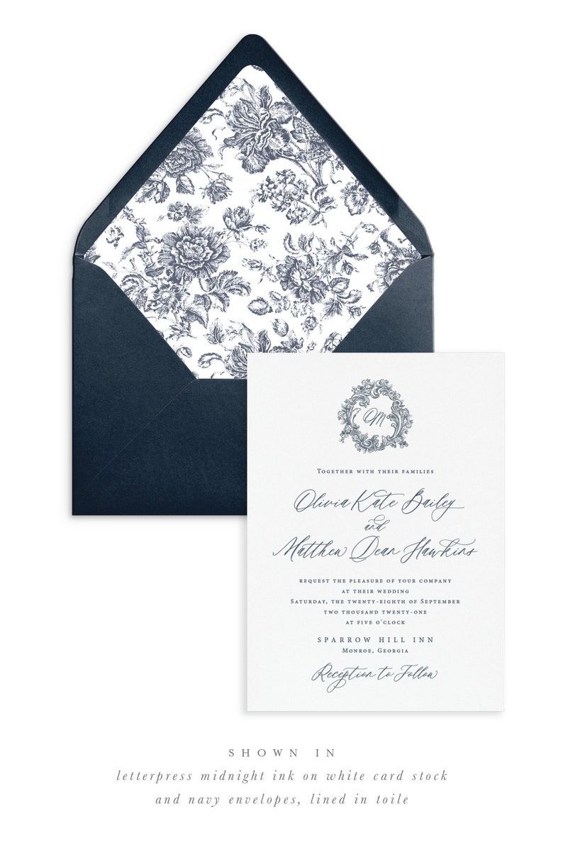 Letterpress Wedding Invitation Suite - Etsy
