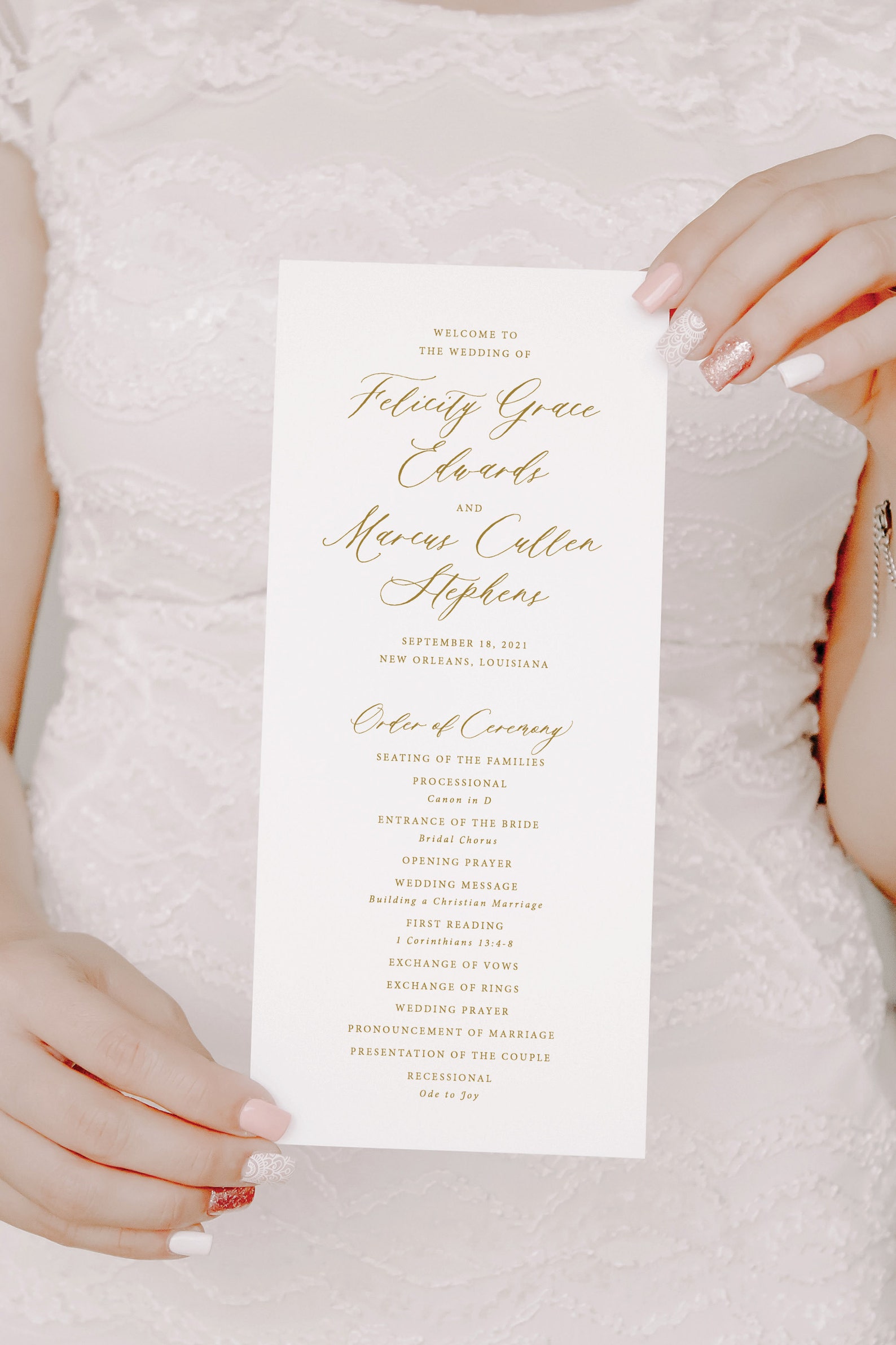 Printed Wedding Programs Wedding Ceremony Program - Etsy