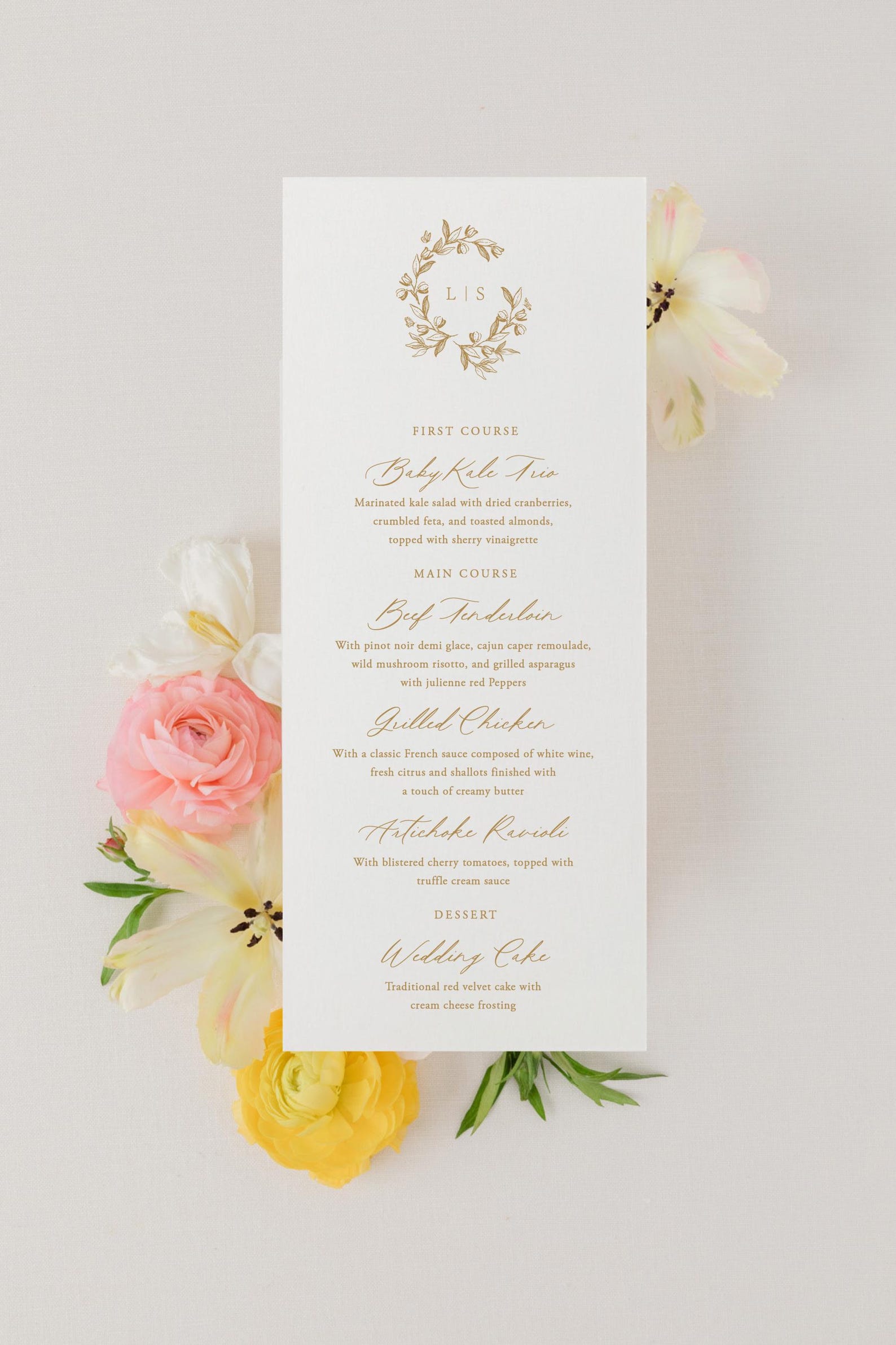 Printed Menu Cards for Garden Wedding, Sage Green - Etsy