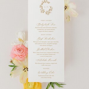 Printed Menu Cards for Garden Wedding, Sage Green - Etsy
