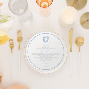 Round Wedding Menus Custom, Printed - Etsy