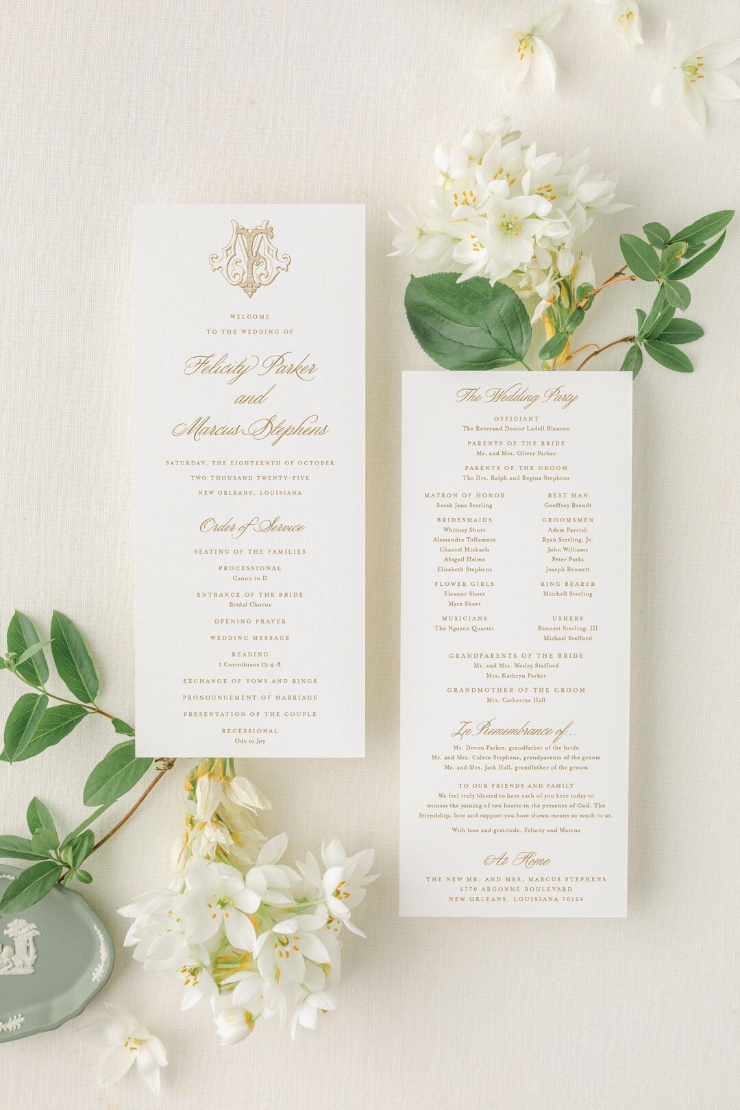 Printed Wedding Programs, Wedding Ceremony Program - Etsy