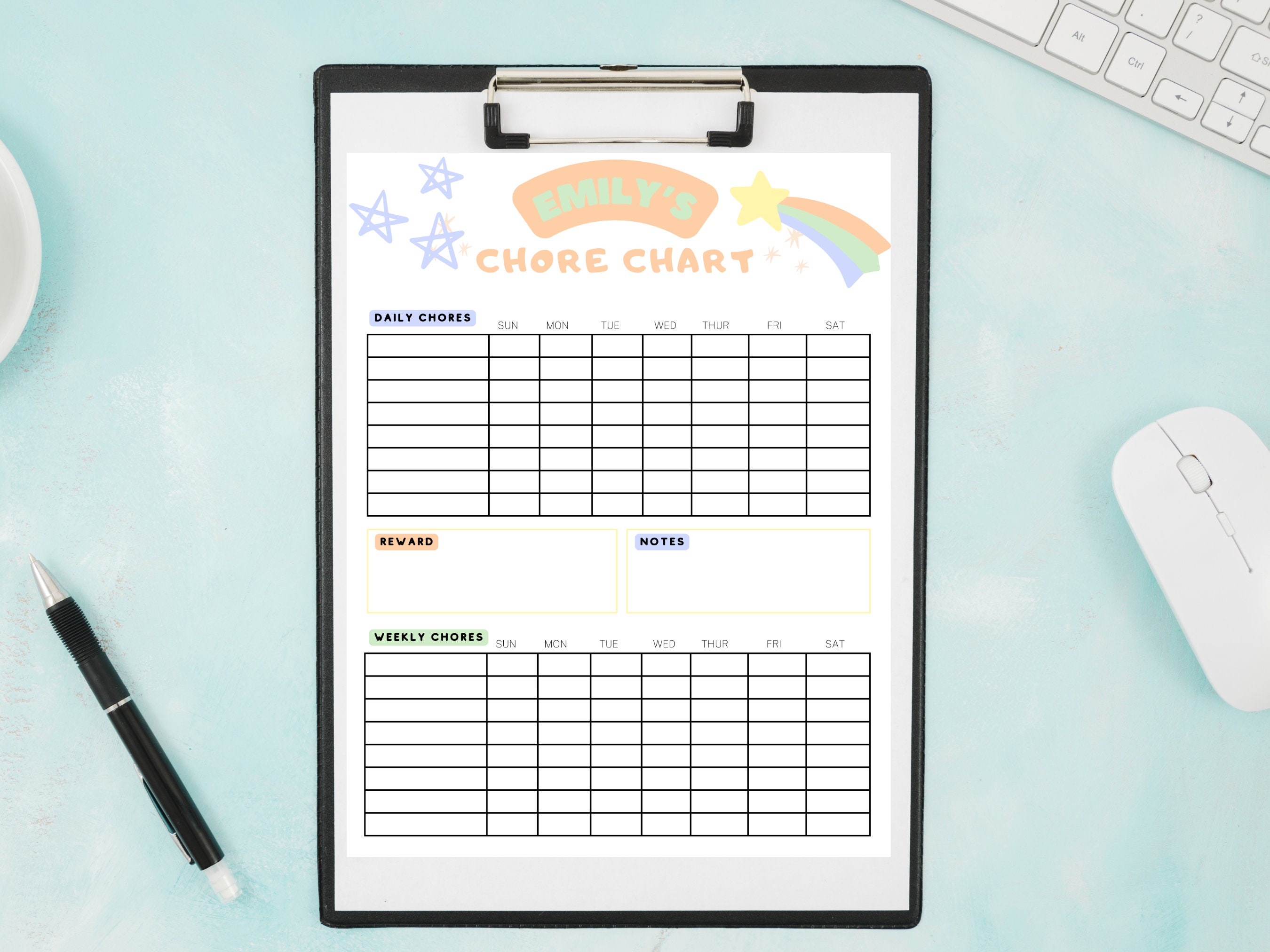 Kids Chore Chart Chore Chart Printable Customize Personalize - Etsy