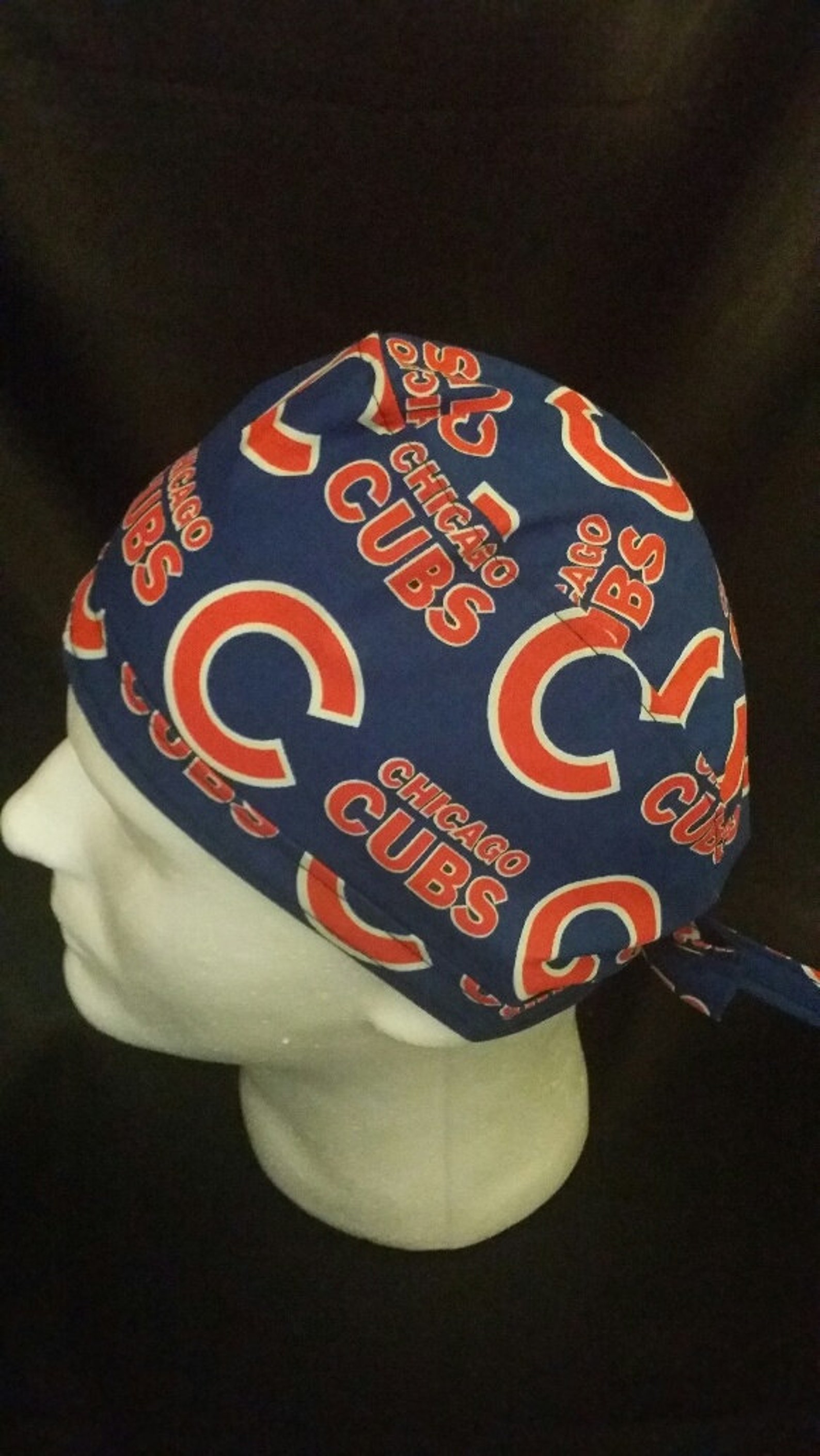 Chicago Cubs Cubbies Baseball MLB Tie Back Surgical Scrub Hat | Etsy