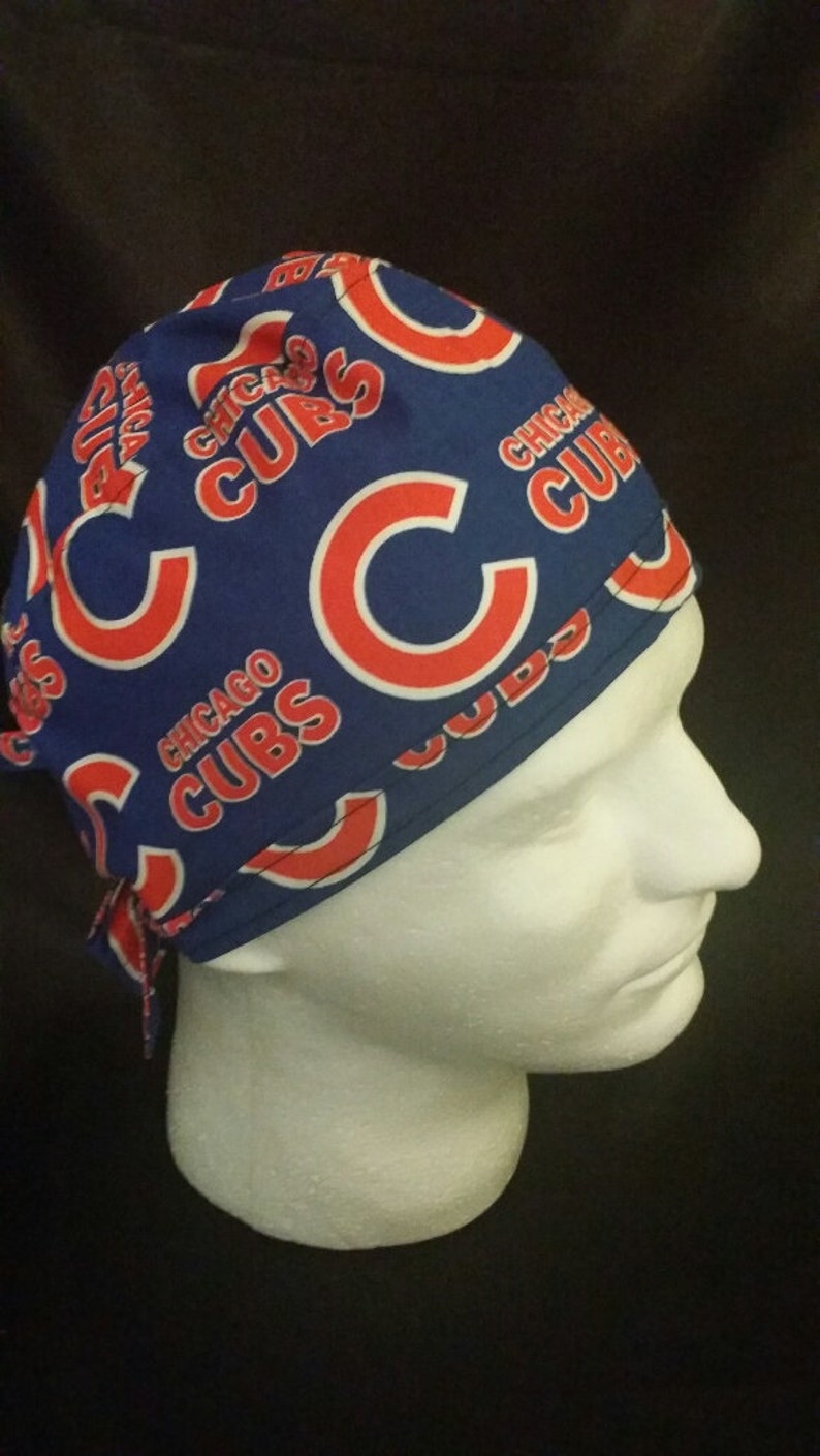 Chicago Cubs Cubbies Baseball MLB Tie Back Surgical Scrub Hat - Etsy