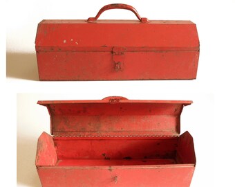 Old Metal Tool Box - Etsy