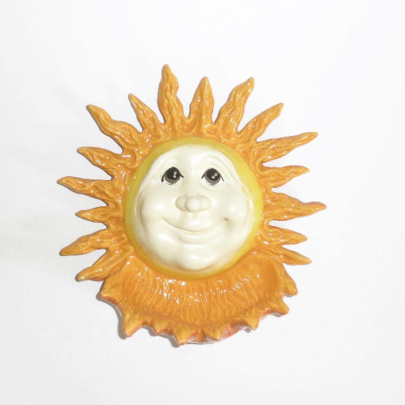 Wall Art Sun Ceramic - Etsy