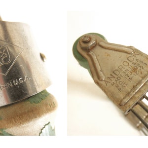 Vintage Androck A & J Kitchen Utensils Green Wooden Handles Set of ...