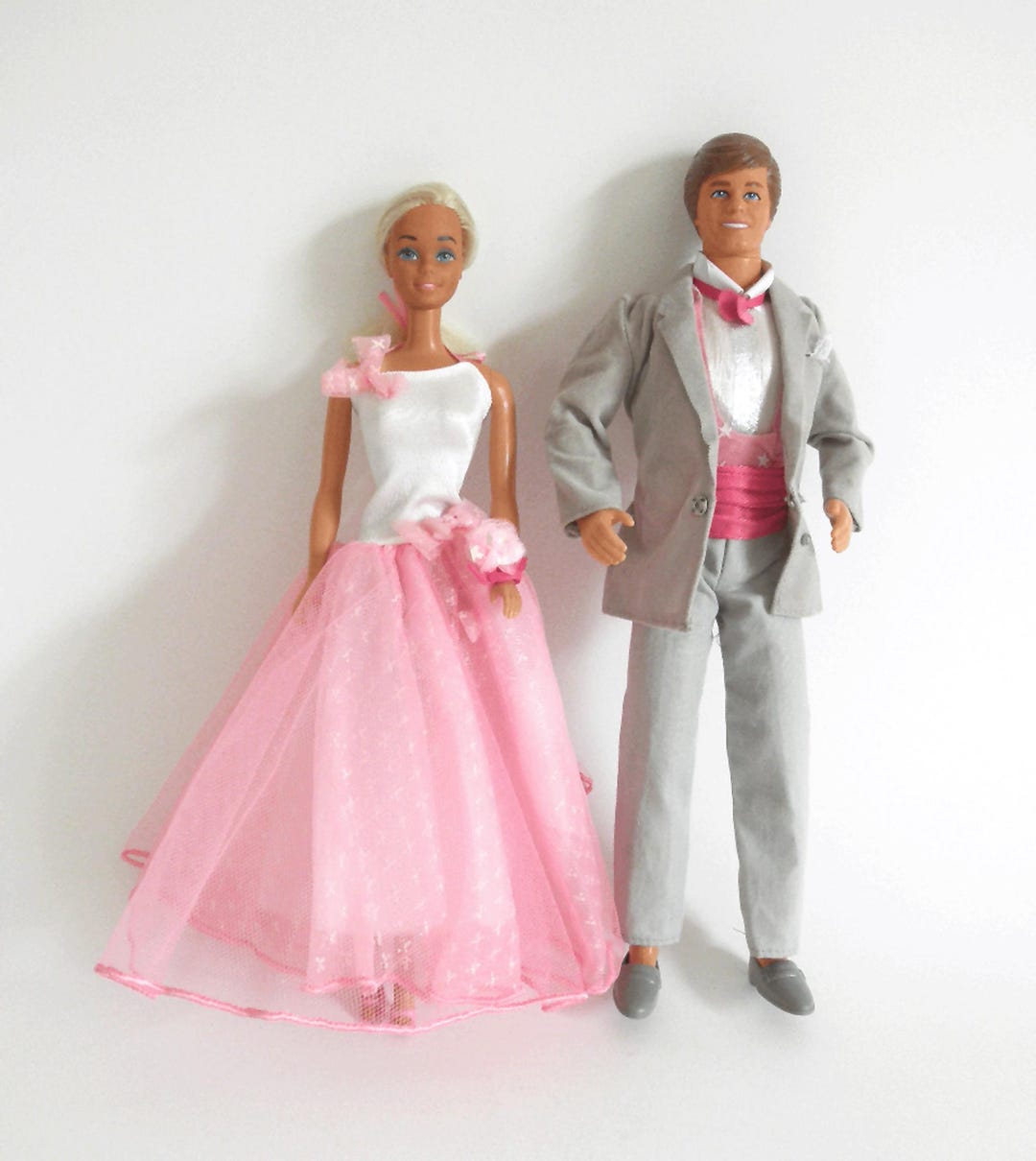Vintage Mattel Barbie and Ken, 1980s Dream Glow Dress and Ken Barbie ...