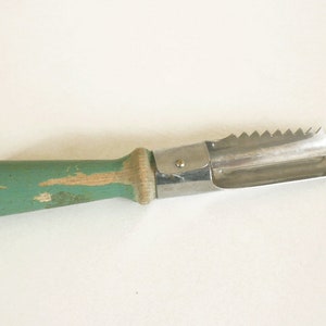 Vintage Androck A & J Kitchen Utensils Green Wooden Handles Set of ...