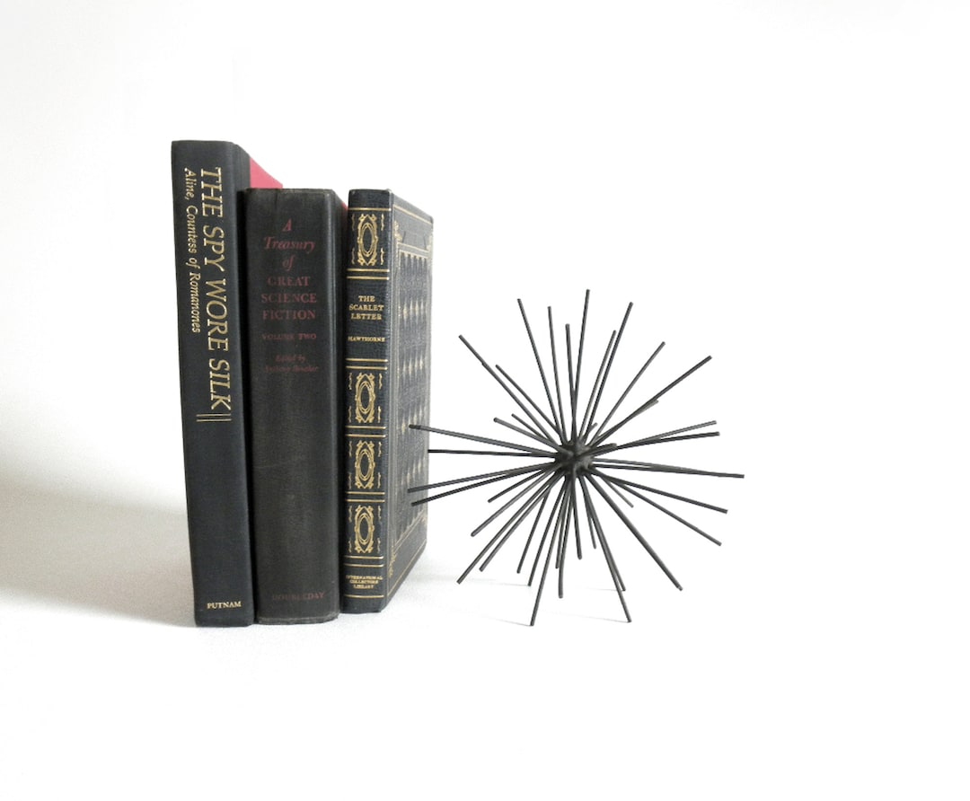 Vintage Metal Spike Ball Art Sculpture- Steel 6.5" Sphere- Rustic ...