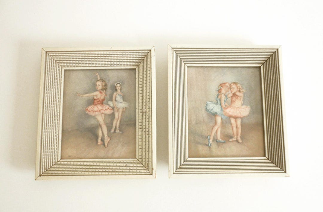 Vintage Ballet Dancer Girls Framed Prints, Artist FRIED, Pal ...