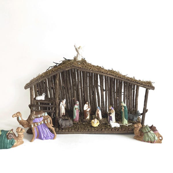 Ceramic Nativity Set - Etsy